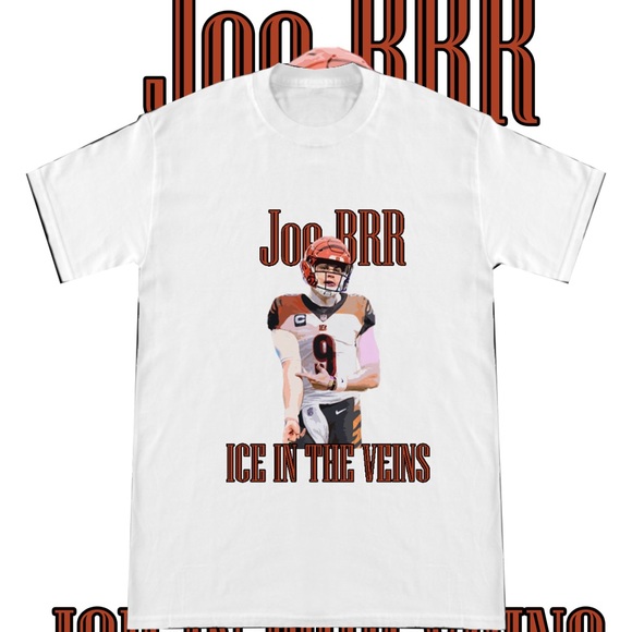 Shirts | Cincinnati Bengals Joe Burrow Brr Ice In Veins Graphic Shirt ...